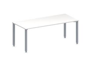 4251898814583 - Genius Konferenztisch MODENA FLEX Rechteck 4-Fuß Quadratrohr B 1800 x T 800 x H 720-840 mm weiß weißaluminium RAL 9006