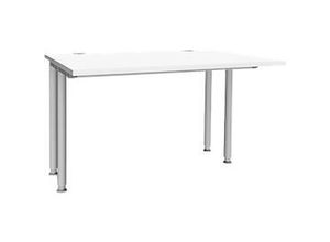 4250510840306 - Genius Schreibtisch MODENA FLEX Breite 1200 mm beidseitig verkürzt weiß