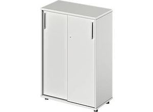 4250510880371 - Pure Schiebetürenschrank Proplana 3 Ordnerhöhen Breite 800 mm Höhe 1160 mm lichtgrau