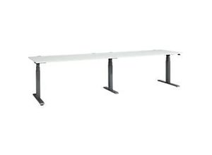 4251898821888 - Select Schreibtisch ERGO-T 20 Big elektr höhenverstellbar Rechteck T-Fuß B 3200 x T 800 x H 640-1300 mm lichtgrau anthrazit