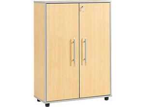 4251898810271 - Select Aktenschrank Moxxo IQ Holz 2 Böden 3 OH B 801 x T 362 x H 1115 mm abschließbar Ahorn-Dekor