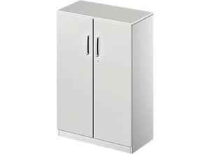 4250510835180 - Genius Flügeltürenschrank TETRIS SOLID 3 OH B 800 mm abschließbar mit Abdeckplatte lichtgrau weißalu