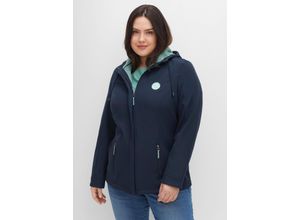 4063136371532 - Große Größen Softshell-Jacke mit Fleece-Innenseite nachtblau Gr54