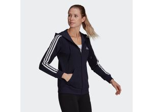 4064044722409 - adidas Essentials French Terry 3-Streifen Sweatjacke Damen in legend ink-white