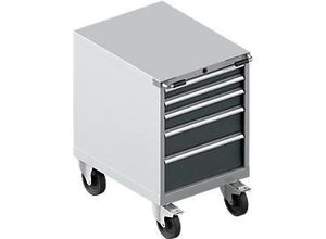 4051273659637 - Select Schubladenschrank mit Rollen WSK 36-27 5 Schübe bis 200 kg B 717 x T 572 x H 920 mm weißaluminium anthrazitgrau