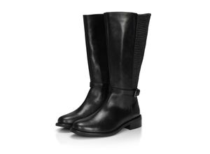 4063136560455 - Große Größen Weitschaftstiefel mit Zierschnalle im Materialmix schwarz Gr40