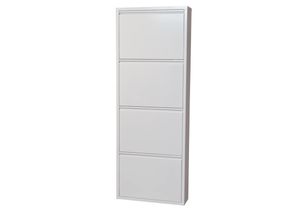 4046884080949 - Möbel Direkt Online - Metallschuhschrank Madrid ii 4 Klappen weiß