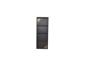 4046884081021 - Schuhschrank HOFMANN LIVING AND MORE Schränke Gr B H T 50 cm x 138 cm x 15 cm schwarz (schwarz gold) Schuhschränke