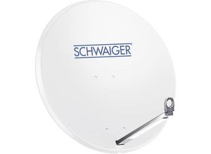 4004005113495 - SCHWAIGER SAT Anlage 80 cm 4 Teilnehmer Quad-LNB (mit Switch) Hell-Grau (SPI9910SET)