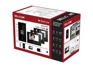 6425859407840 - Bellcome Advanced 7 Video-Kit 3 Familie Video-Türsprechanlage Kabelgebunden Komplett-Set 20teilig Schwarz