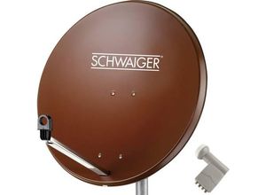 4004005113112 - SCHWAIGER SAT Anlage 80 cm 4 Teilnehmer Quad-LNB (mit Switch) Ziegel-Rot