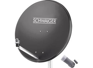 4004005112856 - SAT Anlage 80 cm 1 Teilnehmer Single-LNB Anthrazit (Diverse) TV Zubehör Grau