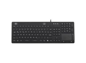 4016139053905 - iM-IKB110-BK Tastatur Schwarz Spritzwassergeschützt Staubgeschützt Touch-Oberfläche