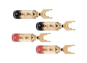 4003635030332 - 3033 Lautsprecher-Steckverbinder Stecker gerade Gold Rot Schwarz 4 St