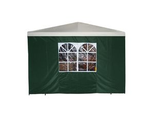 4050747454334 - Seitenplane für Pavillon 3x19 Meter Polyester grün mit Fenster