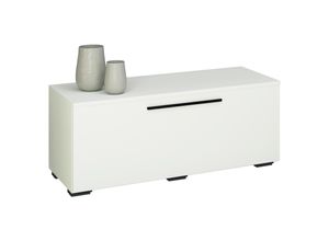 4051814422133 - Holz TV Lowboard Möbel Fernsehschrank Tisch Konsole Fernsehtisch Arila S (Farbe Weiß)