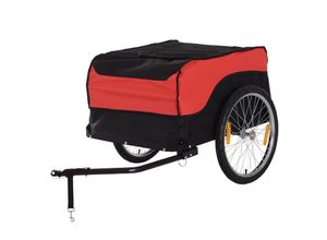 4250871212491 - Transportanhänger Lastenanhänger Fahrrad Anhänge Lasten-Fahrradanhänger CargoTrailer (Rot-Schwarz) - Rot+Schwarz