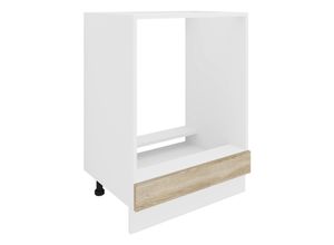 4051814422720 - Ofenschrank Breite 60 cm Herdumbauschrank Herdschrank Backofenschrank Esilo (Farbe Weiß   Sonoma-Eiche)