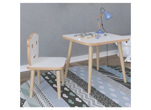 4051814420603 - 3-tlg Sitzgruppe Kinderzimmer Kindermöbel Tisch Stuhl Kinder LiLuLa (Farbe Blau)