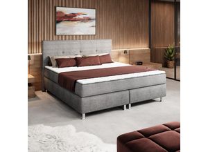 4065307004331 - Inter Handels Boxspringbett New York 180x200 cm Webstoff anthrazit