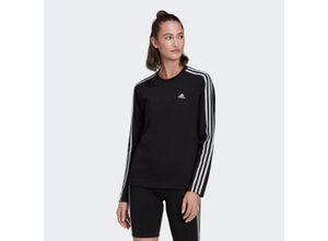 4065423757654 - adidas W 3 Stripes Long Sleeve Tee Damen (Schwarz XL ) Lifestylebekleidung