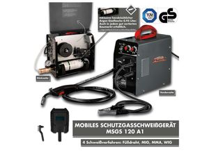 4043722023175 - Mobiles Schutzgasschweißgerät msgs 120 mit integrierter Argon - Gasflasche - Mauk