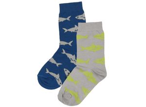 4053657692827 - ewers - Socken FISCHE 2er-Pack in blau grau Gr23-26