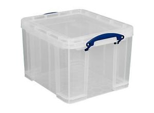 5060024801309 - Transportbox Really Useful Box Volumen 35 l L 480 x B 390 x H 310 mm stapelbar mit Deckel & Klappgriffen Recycling-PP transparent