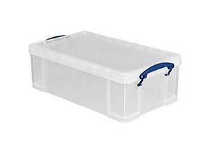 5060024805017 - Transportbox Really Useful Box Volumen 12 l L 465 x B 250 x H 150 mm stapelbar mit Deckel & Klappgriffen Recycling-PP transparent