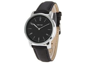 Image of Zeit-Bar Funk-Armbanduhr Damen, Alu-Gehäuse, Leder-Uhrband