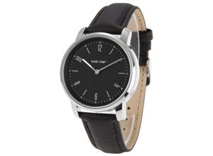 9020400116423 - Zeit-Bar Funk-Armbanduhr Damen Alu-Gehäuse Leder-Uhrband