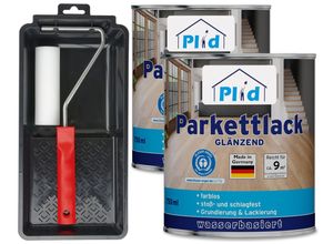 4066056004351 - Parkettlack Größe 15l - Anstreichset Farbe Farblos - Glänzend - Farblos - Glänzend - Plid