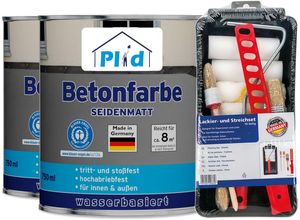 4066056003736 - Premium Betonfarbe Sockelfarbe Bodenfarbe Bodenbeschichtung Set Kieselgrau