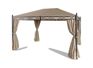 4001827481269 - Garten-Pavillon ROM 3x4m mit 2 Seitenteil Sets geschlossen und mit Moskito Netz Party-Zelt Terrassen-Dach