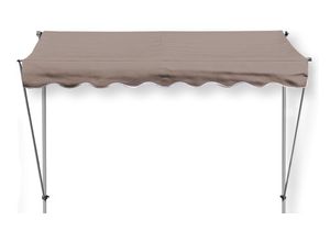 4001827780843 - Klemmmarkise Ontario 255x130cm Taupe Balkonmarkise höhenverstellbar von 200 cm – 320 cm