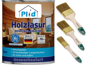 4066056001374 - Holzlasur Größe 075l - Anstreichset Farbe Nussbaum - Nussbaum - Plid