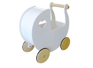 5708062210003 - MOOVER Toys - Dänischer Designer Holz-Puppenwagen (weiß)   dolls pram white