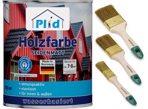 4066056002678 - Holzfarbe Größe 075l - Anstreichset Farbe Weiß - Weiß - Plid