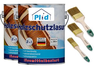 4066056001701 - Premium Holzschutzlasur Holzlasur Holzschutz Holzgrundierung Set Nussbaum