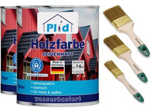 4066056002524 - Holzfarbe Größe 15l - Anstreichset Farbe Schwedenrot - Schwedenrot - Plid