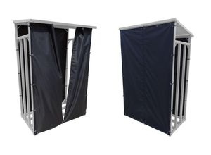 4001827303059 - Wetterschutz Set Front und Rückwand zu Kaminholzunterstand XL 200x70x203cm Polyester Schwarz