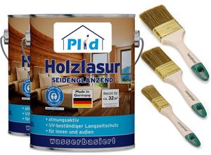 4066056001503 - Holzlasur Größe 5l - Anstreichset Farbe Nussbaum - Nussbaum - Plid