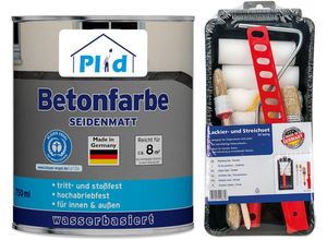 4066056003729 - PLID® Betonfarbe Größe 075l - Anstreichset Farbe Kieselgrau - Kieselgrau