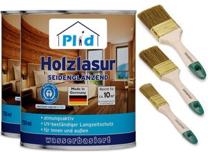 4066056001442 - Premium Holzlasur Holzschutzlasur Holzschutz Lasurpinsel Grau