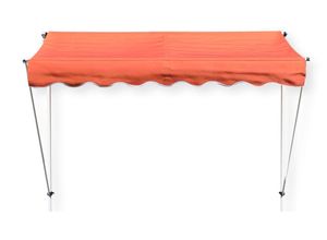 4001827780638 - Klemmmarkise Ontario 205x130cm Orange Balkonmarkise höhenverstellbar von 200 cm – 320 cm