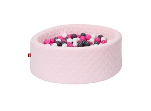 4049491681929 - KNORRTOYSCOM Bällebad soft - Cosy heart rose - 300 Bälle creme grey rose rosa