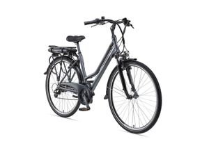 4000420283522 - Damen Trekking E-Bike XT480 Expedition mit 21-Gang Shimano Kettenschaltung Anthrazit