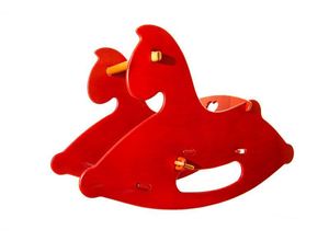 5708062288880 - MOOVER Toys - Schaukelpferd aus Holz (rot)   rocking horse