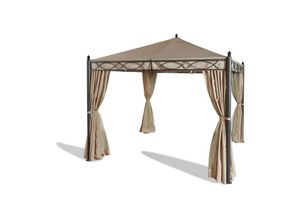 4001827481252 - Garten-Pavillon ROM 3x3m mit 2 Seitenteil Sets geschlossen und mit Moskito Netz Party-Zelt Terrassen-Dach