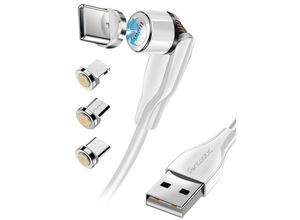 4024559257063 - Fontastic 3 in 1 Magnet Datenkabel mit 3 Adaptern weiss